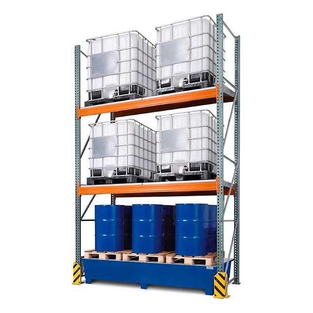 Stackable Racking Features Leakproof Spill Sumps for Safe Liquid ...