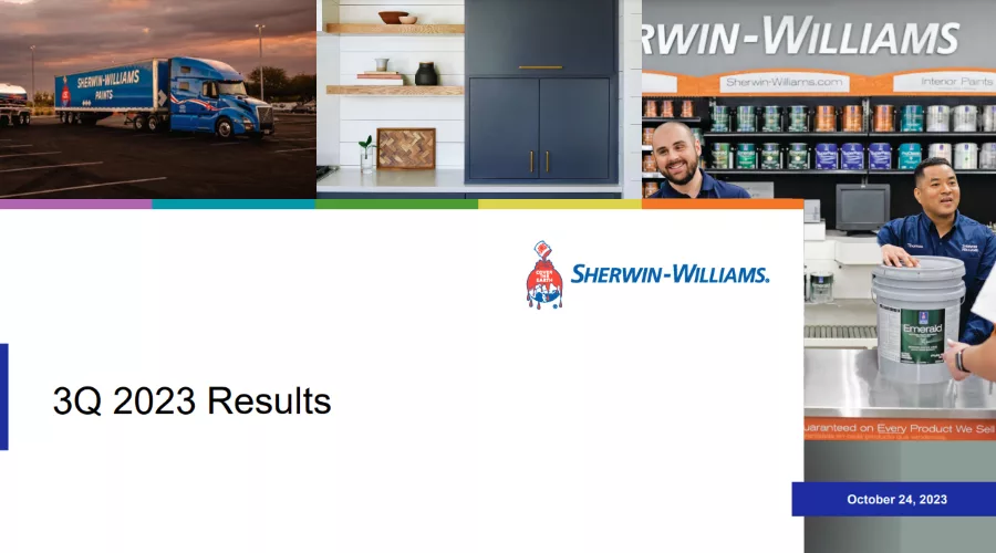 The Sherwin-Williams Company Reports 2023 Third Quarter Financial ...