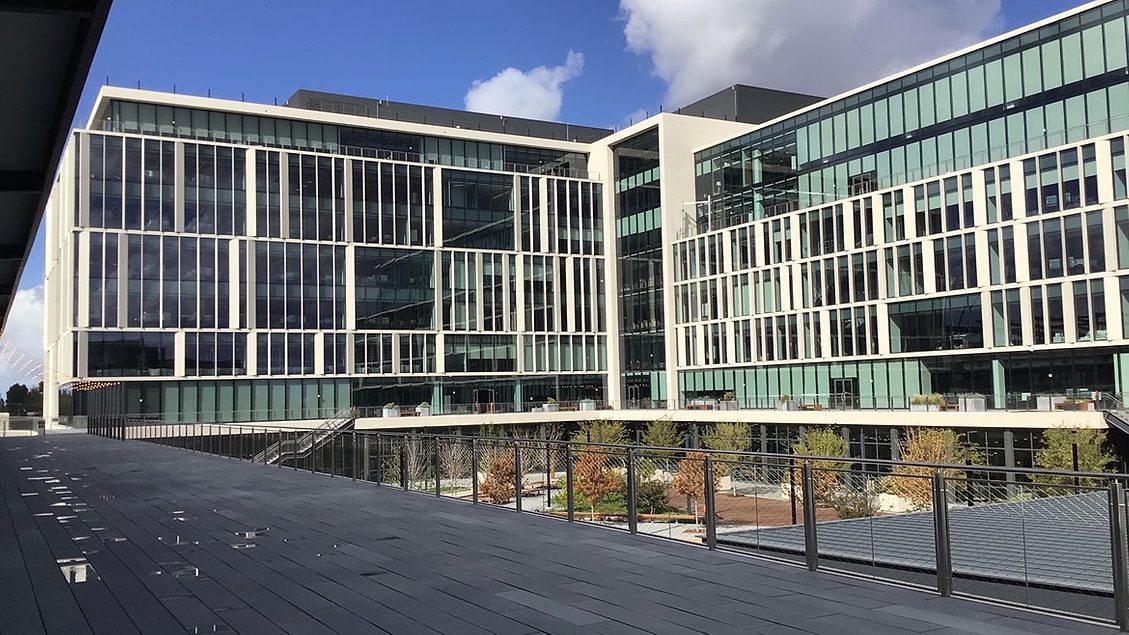 Spattercoat Finish from Linetec Featured on Silicon Valley Office ...